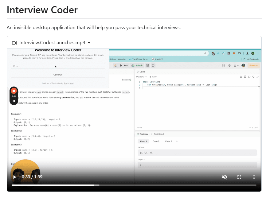 Interview Coder：技术面试的终极辅助工具